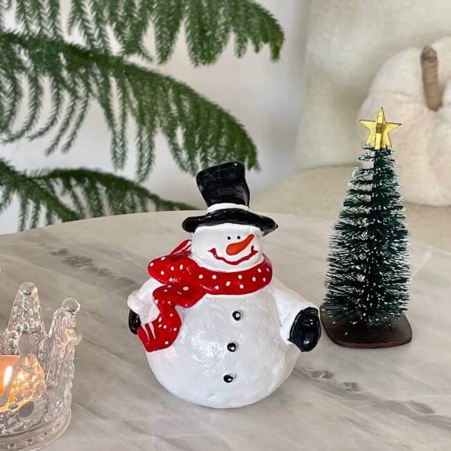 فروش عمده مجسمه دکوری مدل آدم برفی توپل